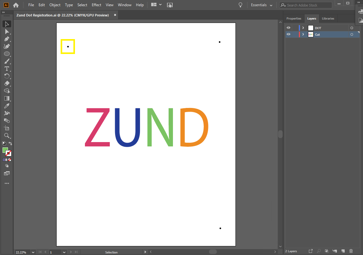 Zünd Dot Registration - GSD FabLab